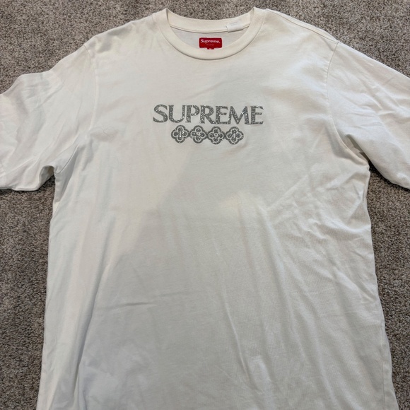 Supreme | Shirts | Supreme Silver Glitter Logo | Poshmark